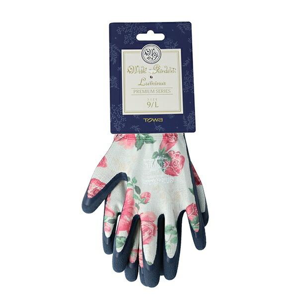 材料名：コーティング：天然ゴム、編手：ポリエステル寸法：全長：25.0cm、中指の長さ：7.7cm、手のひらまわり：17.5cm手元が華やぐおしゃれなプリント柄特殊スベリ止めで優れたグリップ力ぴったりフィットする天然ゴムコーティングいやなニ...