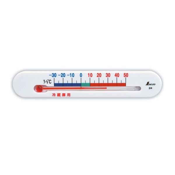 仕様品番：72532本体サイズ：135×24×7mm製品質量：20g用途：冷蔵庫内の温度測定に測定範囲：-30〜50℃1目盛：1℃精度：±2℃材質 本体：ポリスチレン樹脂（抗菌剤配合）付属品：両面接着スポンジ●裏面にはマグネットと両面接着ス...