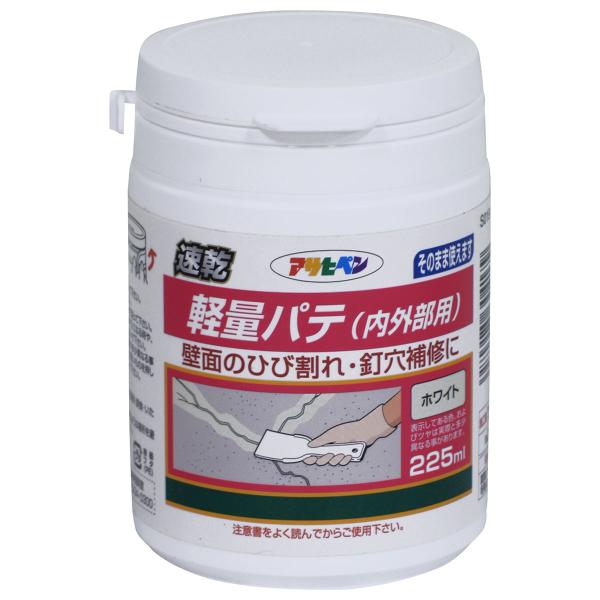 水性アクリル樹脂系充てん材●屋内外で使用でき、軽量で収縮がない、速乾タイプです。●取扱いが簡単で、研磨性に優れています。●補修後、水性塗料・油性塗料が塗れます。用途屋内外の壁面(プラスター、スタッコ、木部)などのひび割れ・釘穴(深さ2cm以...