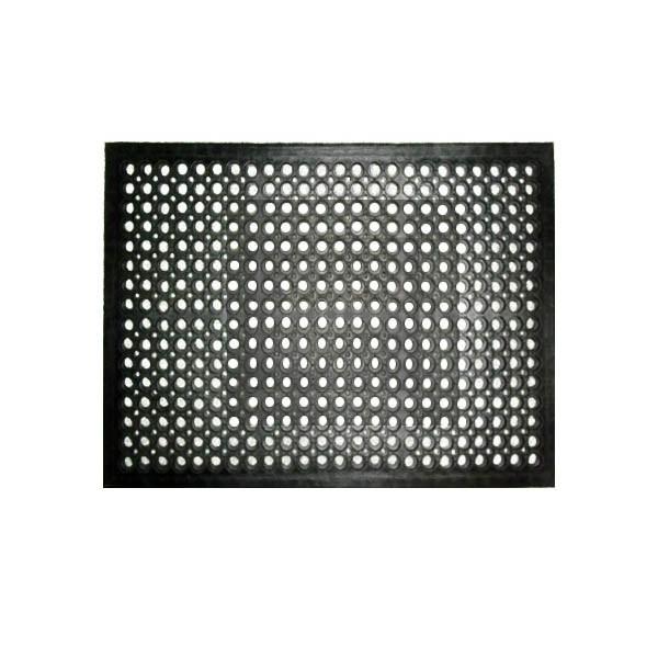 特長●ぬかるんだ土の上に敷いて、泥はね防止に。●降雪環境の中に敷いて、滑り止め防止に。●玄関前に敷いて、靴の汚れ落としに。規格約60×90×1.2cm色:黒材質/成分:天然ゴム泥はね 雪道 玄関 滑り止め 調理場 工場 安全 穴あき