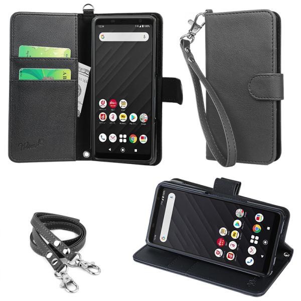 wisers 富士通 FUJITSU ドコモ　docomo arrows Be4 F-41A 5.6インチ [2020 年 新型] スマートフォン スマホ 専用 ケース カバー外側と内側のポケット部分は最高級の牛革調PUレザーを、内側はマイ...