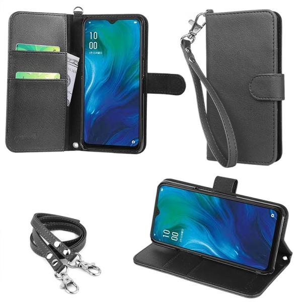 OPPO オッポ Reno A CPH1983  専用 6.4 インチ  専用 スマートフォン スマホ ケース カバー外側と内側のポケット部分は最高級の牛革調PUレザーを、内側はマイクロファイバー系の柔らかい素材を使い、1つ1つ丁寧な縫製で...