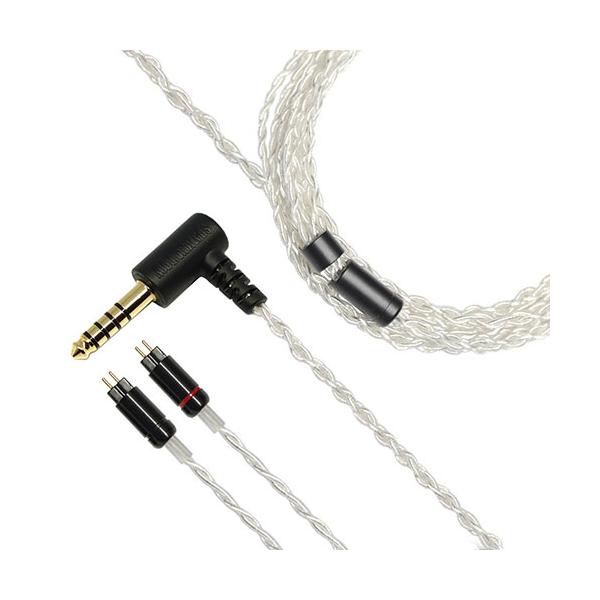 解像度を高め微細な音のニュアンスまで表現する4芯OFC銀メッキ線採用4.4mm5極バランス対応 カスタムIEM2pinリケーブル高解像度を実現するOFC銀メッキ線1芯あたり0.08mmのOFC線を19本使用。伝送ロスを抑えケーブル本来の能力...