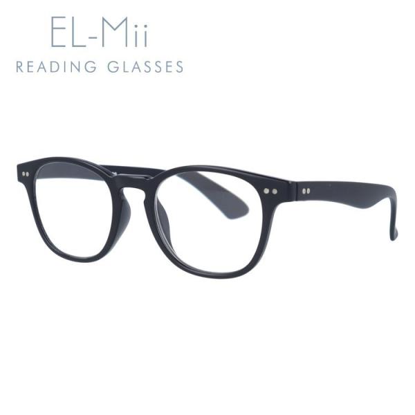 【ブランド】EL-Mii（エルミー）【品目】リーディンググラス（老眼鏡）【型番】EMR 3003-1 45サイズ度数：+1.00〜+3.50【フィッティング】アジアンフィット【シェイプ】ウェリントン【カラー】フレーム：マット ブラック（艶な...