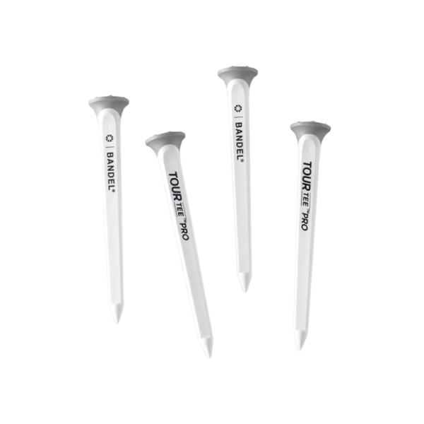 ■BANDEL TOUR TEE Pro 4 pieces set 4本入り ホワイト/グレー プロ ツアーティー----------------------------------------------片山晋呉プロも愛用するTOURTE...