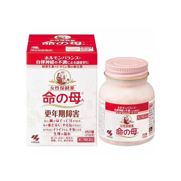 ■ ブランド名小林製薬■ 商品名女性保健薬 命の母A 252錠■ カテゴリ医薬品・医薬部外品 ＞ 医薬品 ＞ 婦人薬 ＞ 第二類医薬■ 商品説明・特徴ホルモンバランス・自律神経の不調による諸症状に和漢生薬＋ビタミン類の複合薬●デリケートな女...