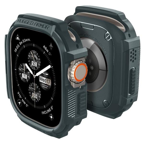 Spigen Apple Watch ケース 49mm【 Apple Watch Ultra3 / Ultra2 / Ultra対応 】落下 衝撃吸収 傷防止 耐衝撃 保護カバー アップルウォッチケース ラギッド・アーマー ACS07383...
