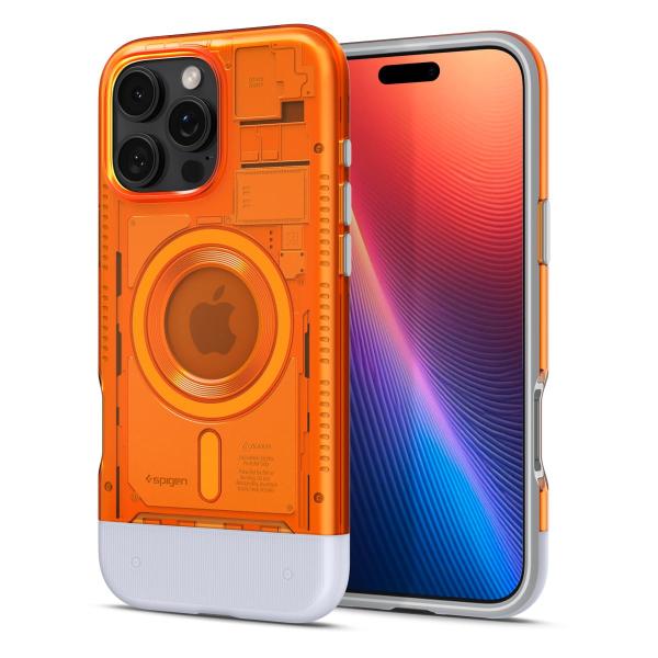 Spigen iPhone 16 Pro ケース MagSafe対応 マグネット搭載 米軍MIL規格 クラシック・C1・マグフィット ACS08560 (タンジェリン)【MagSafe完璧対応】強化されたマグネットが内蔵されており、強い固定...