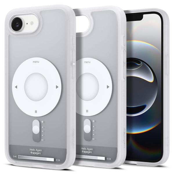 Spigen iPhone 17e 16e ケース 【MagSafe】アクセサリー対応 マグネット搭載 半透明 ストラップホール 立体的プリント 米軍MIL規格 ウルトラ・ハイブリッド・マグフィット ACS09147 (クラシック・シルバー...