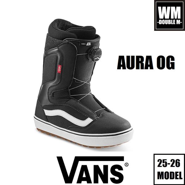 ・年式： 2026・メーカー： VANS・モデル名： AURA OG・カラー： BLACK/WHITE・Flex:  4-5 (10段階中)・定価： 38,500円(税込)AURA OGは、あらゆる地形であらゆるライダーのために優れた性能を...