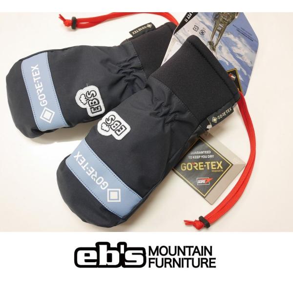 高品質なアクセサリーブランド「eb's」。・年式：2024年・メーカー：eb's・モデル名：JR MITT GORE-TEX・カラー：NAVY・定価：7,700円(税込)子供こそ濡れないグローブを使おう!!GORE-TEXを採用したミトング...