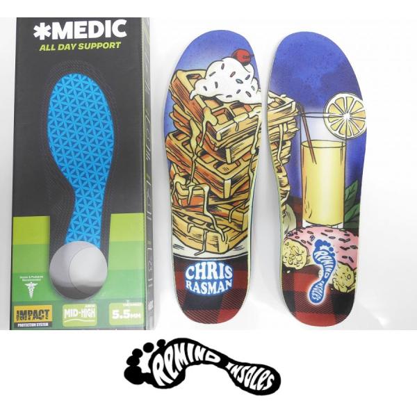 ・年式：2025・モデル名：MEDIC IMPACT - 5.5mm(厚さ)　（スノーボードに最適なハイパフォーマンスモデル）・カラー：Chris Rasman - Waffles・定価：8,580円(税込)REMIND INSOLES（リ...