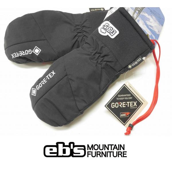 高品質なアクセサリーブランド「eb's」。・年式：2025年・メーカー：eb's・モデル名：JR MITT GORE-TEX・カラー：BLACK・定価：7,920円(税込)子供こそ濡れないグローブを使おう!!GORE-TEXを採用したミトン...