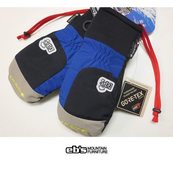 高品質なアクセサリーブランド「eb's」。・年式：2026年・メーカー：eb's・モデル名：GORE-TEX JR MITT・カラー：BEIGE/BLUE・定価：7,920円(税込)子供こそ濡れないグローブをあたたかさも備えたGORE-TE...