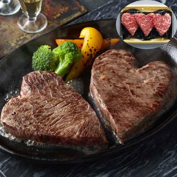黒毛和牛のモモ肉をハート形にカット致しました。記念日やご贈答、大切な方へのちょっとしたサプライズにおすすめです。■賞味期限：90日■規格：モモステーキ×3枚 （計360g）■発送の目安：問屋発注後、5営業日以内の発送予定。