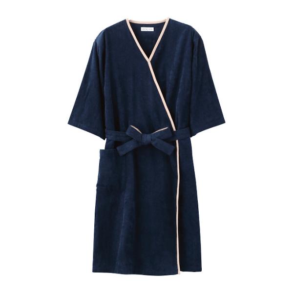 UCHINO エアリータッチレディスローブ M ダークブルー RC15824-DBM