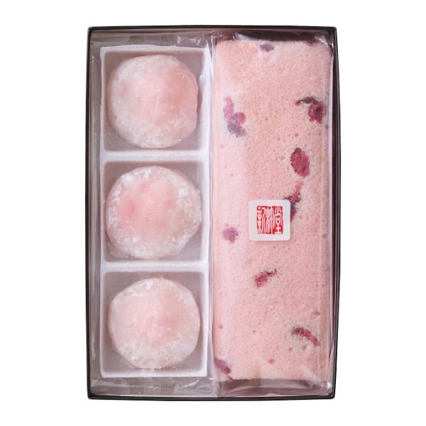 新杵堂 桜ふわふわ・苺ムース大福セット