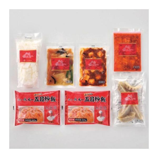 四川飯店監修の中華料理をお届けします。どれもこだわりの味に仕上げています。   ■商品名／赤坂四川飯店 本格中華6種 ■包装サイズ／約265×230×84mm ■商品内容／餃子(6個120g)×1、本格四川麻婆豆腐(150g)×1、乾焼蝦仁...