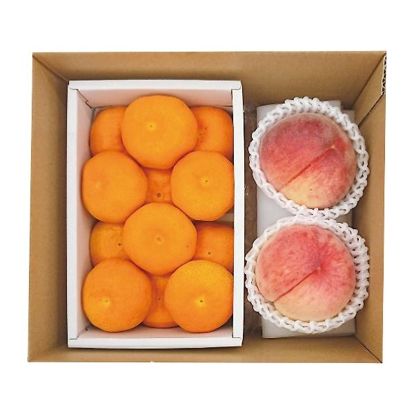 佐賀県産 ハウスみかん1kg＆山梨県又は長野県産 桃2玉 [産直品]