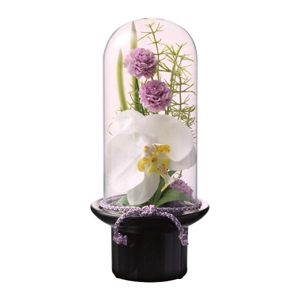 プリマ ガラスドーム供花 胡蝶蘭（造花） PRSY-0144B