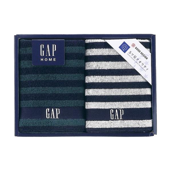 GAP HOME NEW ボーダーギフト ウォッシュタオル2P 54-3049150