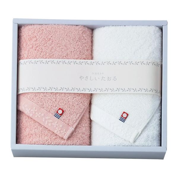 やさしいたおる フェイスタオル2枚セット ピンク YT-24220