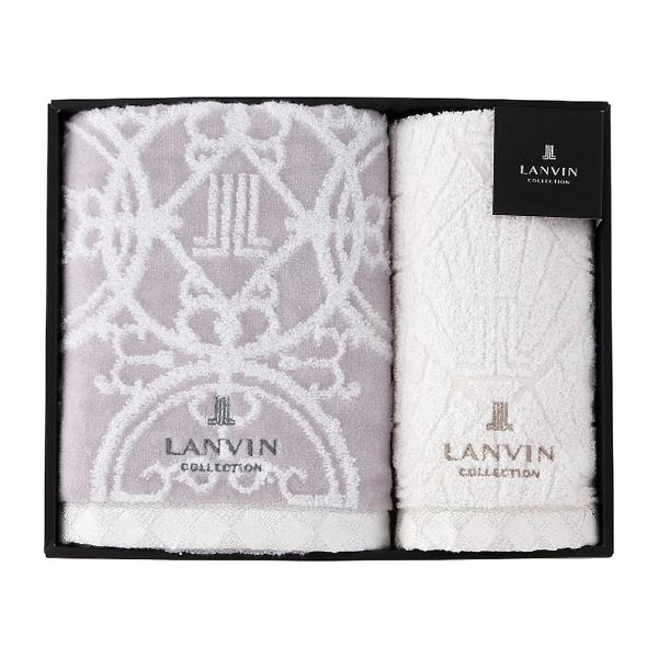 ランバンコレクション フェイス・ウォッシュタオルセット 22709-23730-935（グレー）
