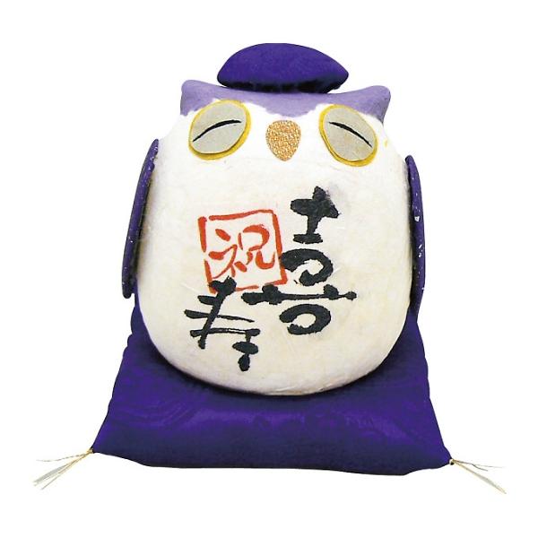 ちぎり和紙 長寿の祝いふくろう 喜寿 006-482C