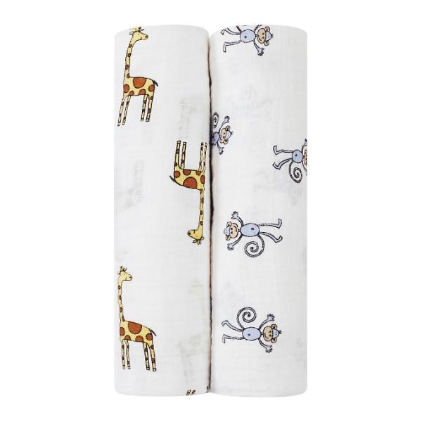 エイデンアンドアネイ おくるみスワドル ジャングルジャム 2枚セット ジャングルジャム 4023