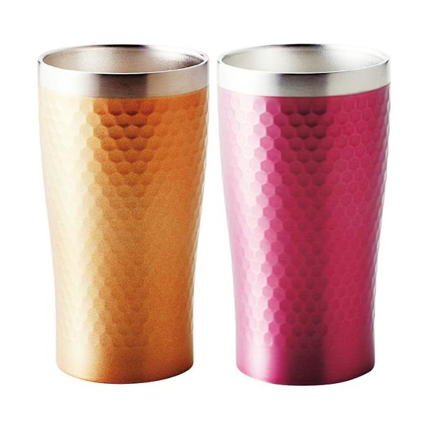 リュクス ペアメタルサーモタンブラー340ml ピンク&amp;ゴールド 29827/51432