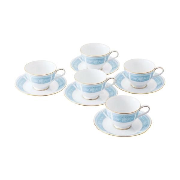 ノリタケ レースウッドゴールド ティー・コーヒー碗皿5客セット 1507L/F94487