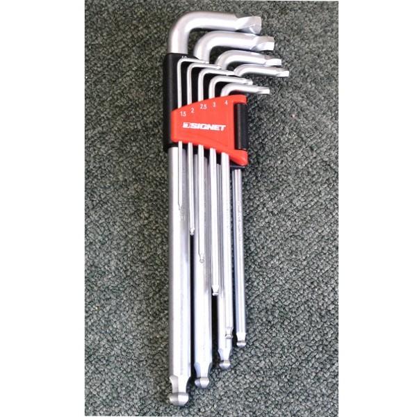 先端のツイスト効果でなめてしまったネジでも回すことが可能。ロング＋ボール付きタイプ【セット内容】1.5mm、2mm、2.5mm、3mm、4mm、5mm、6mm、8mm、10mm※ボールポイント部では本締めできません。