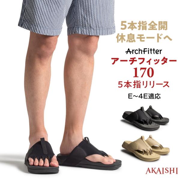 フットリリース 170 5本指リリーススポーツや立ち仕事後の酷使した足を休める5本指サンダル。 1.酷使した５本指をひらいて休める<スポーツや立ち仕事の後に靴内で縮こまりがちな５本指を／4本の鼻緒がひらき／開放された状態へ導きます。2...
