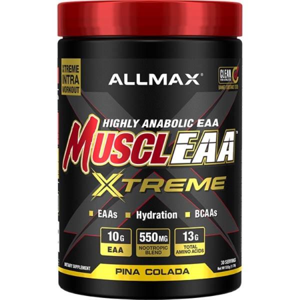 ALLMAX の新しい MUSCLEAA XTREME には、タンパク質合成を最大限に高めるように設計された必須アミノ酸と分岐鎖アミノ酸 (BCAA) が含まれており、独自の成分ブレンドとなっています。