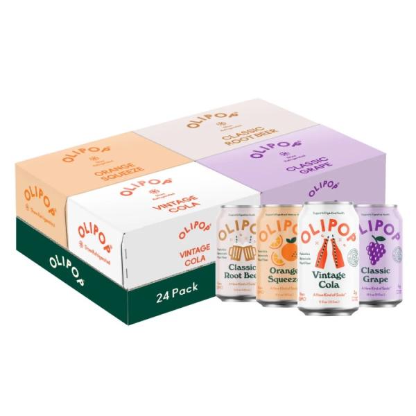 OLIPOP は、プレバイオティクス、植物繊維、植物成分を組み合わせて健康をサポートする、おいしくさわやかな新しいタイプのソーダ? です。各フレーバーには 2 〜 5 グラムの砂糖と 9 グラムの食物繊維 (1 日の推奨食物繊維摂取量の約 ...