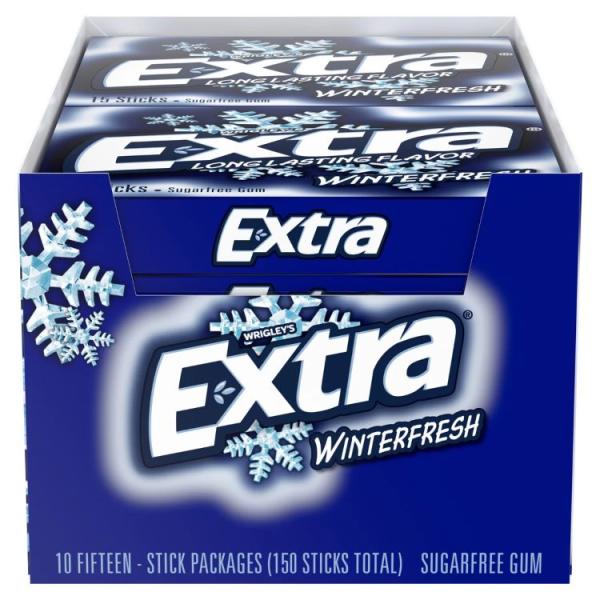 ウィンターフレッシュ シュガーフリーガム スリムパック 1パックあたり15本入り 10個入り