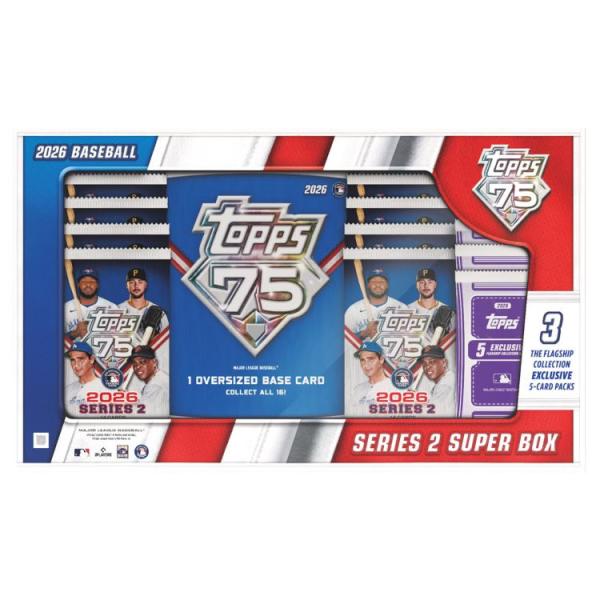 2026 トップス ベースボール シリーズ2 コレクションは、2026年版「Topps Baseball Series 2」のカードを収録したコレクションボックスです。ベースパックに加え、Chromeカード入りのボーナスパックや迫力のあるオ...