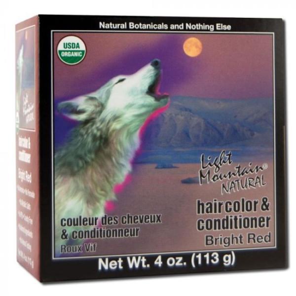 ナチュラルヘアカラー＆コンディショナー ブライトレッド - 天然植物由来成分配合 ライトマウンテン ナチュラルヘアカラー＆コンディショナー ブライトレッド couleur des cheveux &amp; conditionneur Ro...