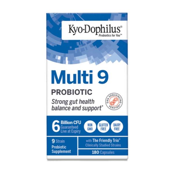 Kyo-Dophilus Multi 9 Probioticには、The Friendly Trio、L. gasseri KS-13、B. bifidum G9-1、B. longum MM-2 のほか、B. infantis、B. br...