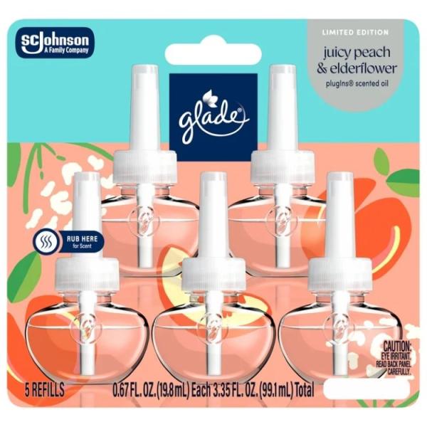ジューシー ピーチ エルダーフラワーの香りのプラグイン交換用リフィルが5個入っています。香りの強さは部屋の広さに合わせて調整でき 最大約51平方メートルまで対応します。みずみずしいピーチに エルダーフラワーのやさしい甘さを重ねた香りです。フ...