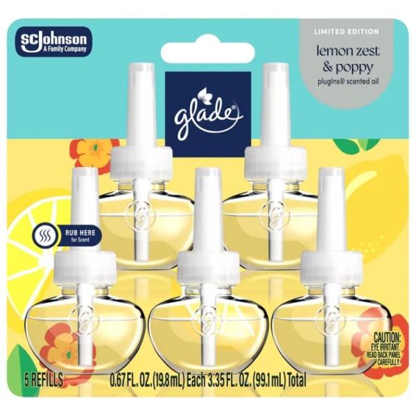 レモン ゼスト ポピーの香りのプラグイン交換用リフィルが5個入っています。明るく爽やかな春らしい香りで 香りの強さは部屋の広さに合わせて調整でき 最大約51平方メートルまで対応します。フレッシュなレモンの香りに ポピーのフローラル感を重ねた...