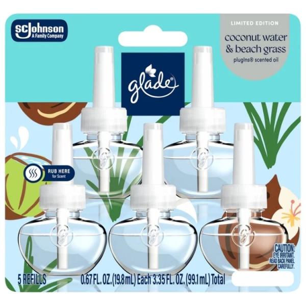 ココナッツ ウォーター ビーチ グラスの香りのプラグイン交換用リフィルが5個入っています。香りの強さは部屋の広さに合わせて調整でき 最大約51平方メートルまで対応します。甘いココナッツと 海風を感じるビーチグラスを思わせる香りが空間に広がり...