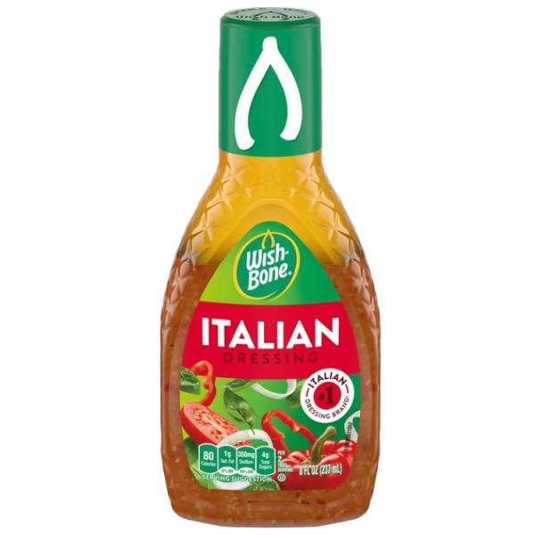 ウィッシュボーン イタリアンドレッシング 237mL ハーブとスパイスの風味が楽しめるイタリアンドレッシングで、果糖ブドウ糖液糖・人工保存料・人工香料不使用です。使い切りやすいサイズで、サラダやマリネに便利です。