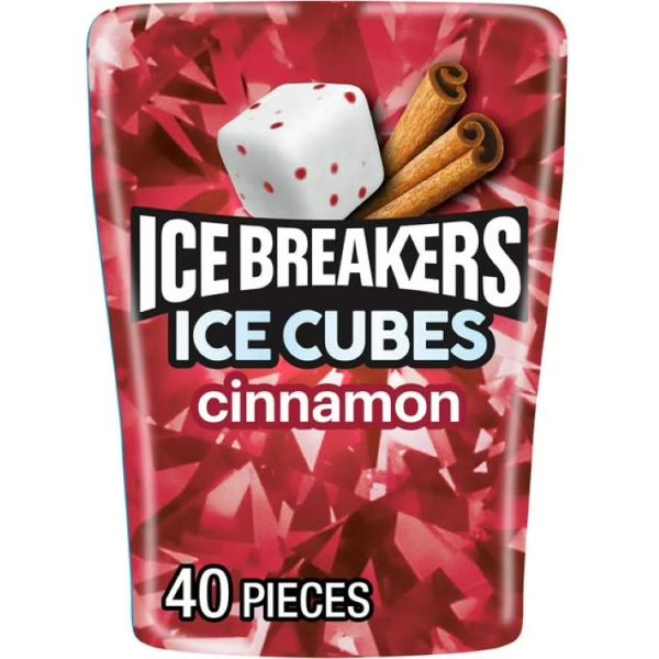 ICE BREAKERS ICE CUBES シナモン風味のチューインガムで、五感を目覚めさせましょう。息を爽やかにしたいと思わない人はいないでしょう？ さっと口に含んで、ほんのりとした風味がいつ必要になるか分かりません。そんな時、もう迷う...