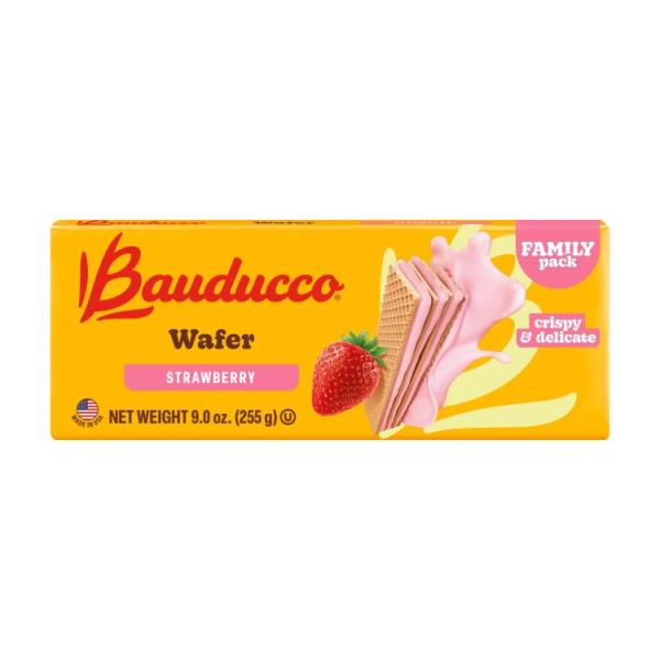 Bauducco ストロベリー ウエハース（9オンス）は、サクサクとした食感とやさしい甘さが魅力の三層ウエハースです。高果糖コーンシロップや人工着色料・人工香料は不使用。本物のサトウキビ糖と厳選された素材を使用しており、軽やかでふんわりとし...