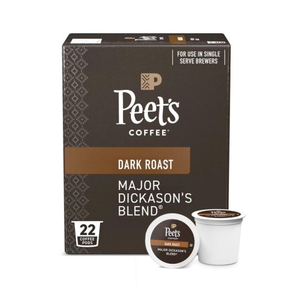 ピーツコーヒーの「メジャーディカソンズブレンド プレミアム ダークロースト シングルサーブ コーヒーポッド」は、100％アラビカ豆を使用した深煎りタイプのコーヒーで、リッチで力強く、フルボディな味わいが特長です。創業者ピート氏と熱心な顧客に...