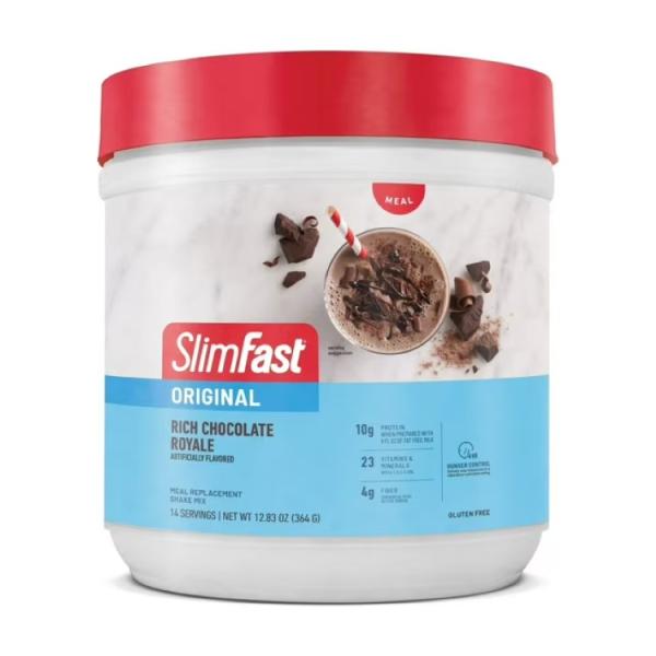 スリムファスト オリジナル ミールリプレイスメント シェイクミックス リッチチョコレートは、1食分として使いやすいパウダータイプのシェイクミックスです。やさしい甘さとクリーミーな口当たりが特徴のリッチチョコレートフレーバーで、毎日続けやすい...