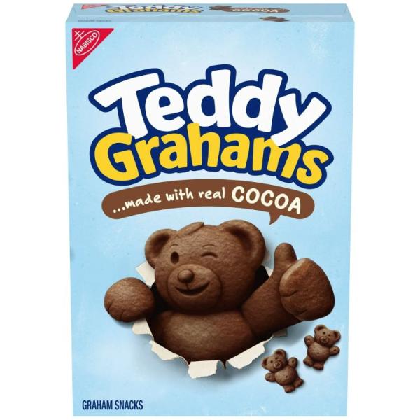 TEDDY GRAHAMS チョコレートグラハムスナック 10オンス 1パック（パッケージは異なる場合があります） チョコレート風味のグラハムクッキーは、クラシックな甘い味を提供します チョコレートグラハムクラッカーは、1食あたり全粒穀物8...