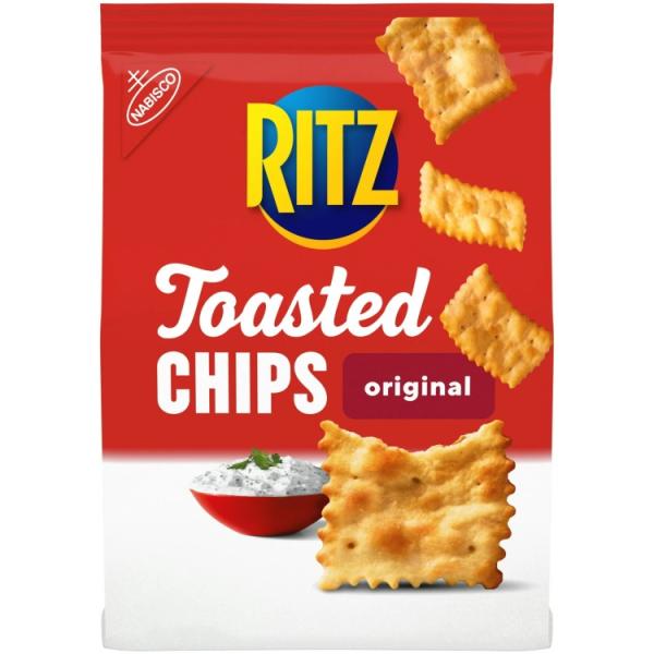 RITZ オリジナル トースト チップス 8.1 オンス 1 袋 (パッケージは異なる場合があります) 揚げずにトーストしたリッツチップスは、ディップやスナックに最適です クラシックなRITZクラッカーにサクサクとしたひねりを加えた、伝統的...