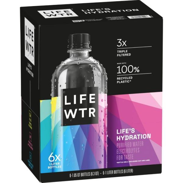 LIFEWTR浄水ボトル（6本）（33.8液量オンス、1リットル）が含まれていますLIFEWTRは、創造性の源泉を推進し、紹介することに尽力している高級精製ボトル入りウォーターブランドです。pHバランス：LIFEWTRのpHは6.4〜7.4...